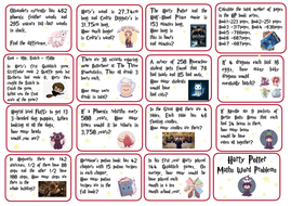 Harry Potter Maths Problems | Teaching Resources