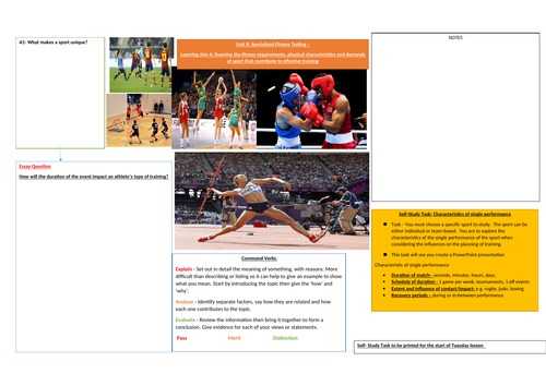 BTEC Sports and Exercise Science Unit 8 Specialised Fitness Training ...