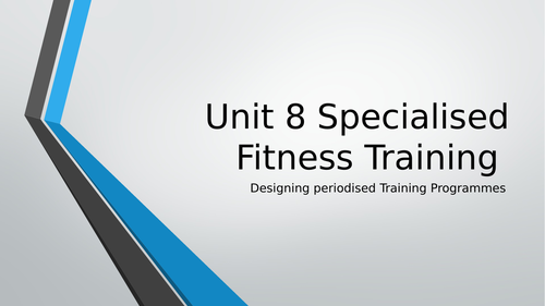 BTEC Sports and Exercise Science Unit 8 Specialised Fitness Training ...
