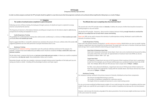 BTEC Sports and Exercise Science Unit 8 Specialised Fitness Training ...
