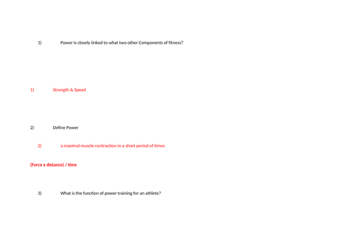 BTEC Sports and Exercise Science Unit 8 Specialised Fitness Training ...