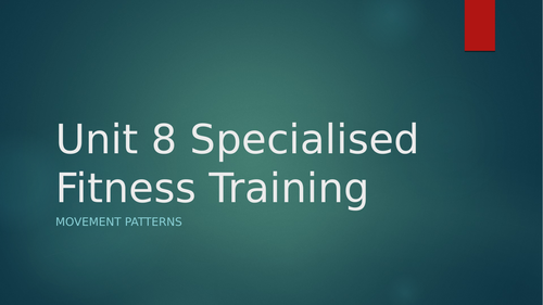 BTEC Sports and Exercise Science Unit 8 Specialised Fitness Training ...