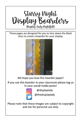 Classroom Display Set: Starry Night | Teaching Resources