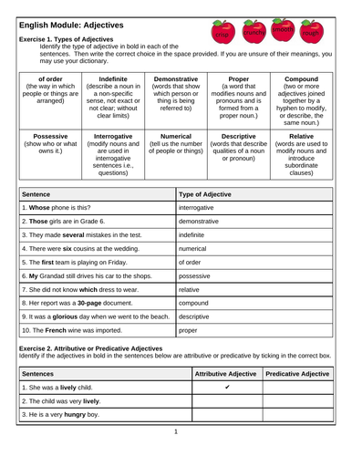 Adjectives | Teaching Resources