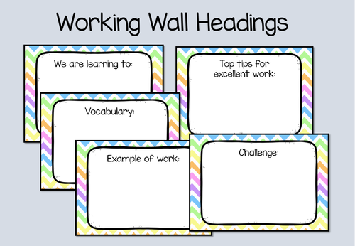 Maths working wall display - chevron | Teaching Resources