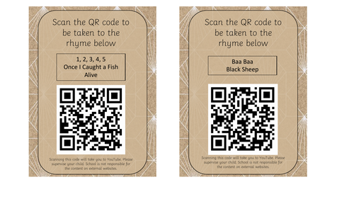 Nursery Rhyme QR Codes | Teaching Resources