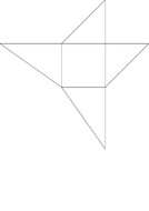 Square Based Pyramid Net (3 x Make a Cube) | Teaching Resources