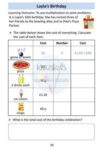 Multiplication: AQA Entry Level 3 Maths | Teaching Resources