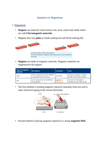 IGCSE Physics Magnetism CIE | Teaching Resources