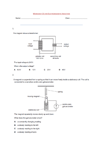 Complete source for IGCSE Physics Electromagnetic Induction (Chapter 21 ...