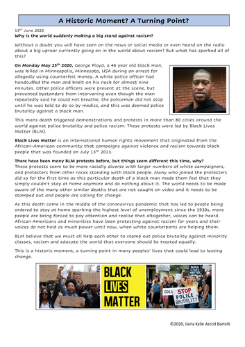 A turning point in History PowerPoint and comprehension about racism ...