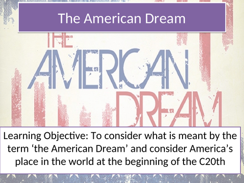 The American Dream | Teaching Resources