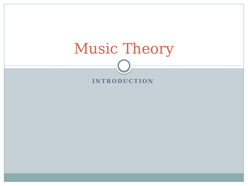 Music Theory Introduction Ks3 Ks4 Powerpoint | Teaching Resources