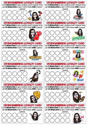 Student Loyalty Cards | Teaching Resources