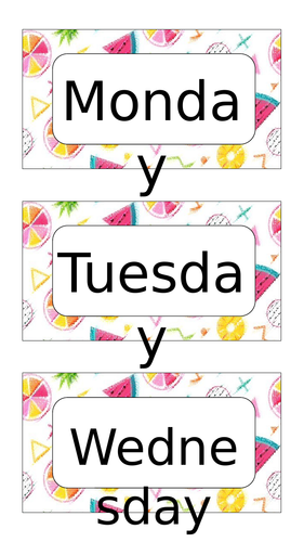 Visual Classroom Display - days, month, year, seasons display ...