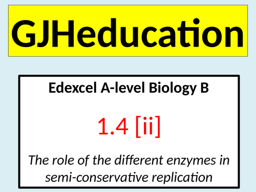 DNA replication (Edexcel A-level Biology B) | Teaching Resources