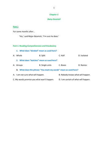 The Ickabog by J. K. Rowling - Chapters 1-8 - Reading comprehension and ...