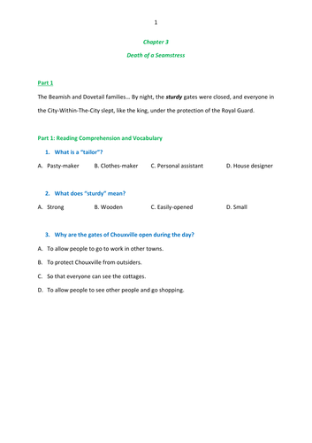 The Ickabog by J. K. Rowling - Chapters 1-8 - Reading comprehension and ...