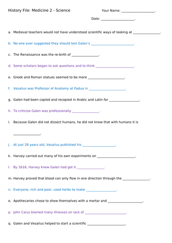 History File: Medicine Through Time- Science | Teaching Resources