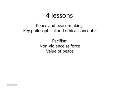 Peace and Conflict ALL LESSONS OCR | Teaching Resources
