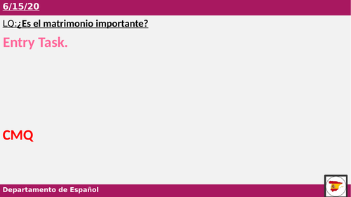 GCSE Spanish 'Relationships and Marriage' | Teaching Resources