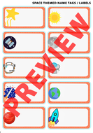 Space Themed Name Labels | Teaching Resources