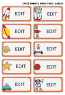 Space Themed Name Labels | Teaching Resources