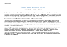 Y6 - Greater Depth in Mathematics statements | Teaching Resources