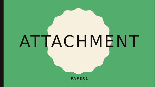 AQA A Level Psychology Attachment Powerpoint | Teaching Resources
