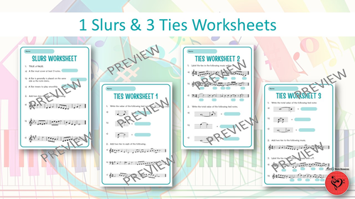 Ties and Slurs in Music - PowerPoints, Handouts & 11 Worksheets ...