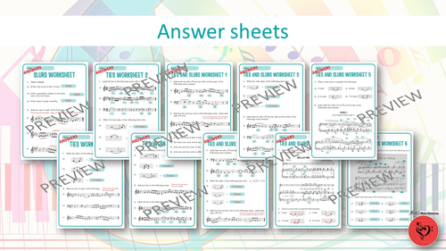 Ties and Slurs in Music - PowerPoints, Handouts & 11 Worksheets ...