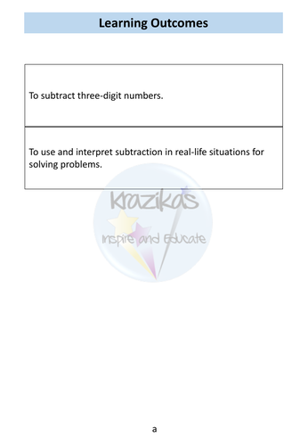 Subtraction: AQA Entry Level 3 Maths | Teaching Resources