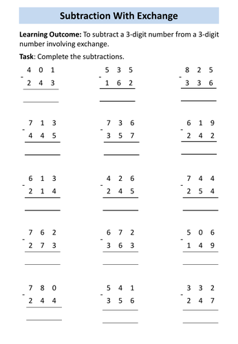 Subtraction: AQA Entry Level 3 Maths | Teaching Resources Subtraction: AQA Entry Level 3 Maths | Teaching Resources