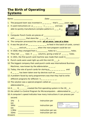 Computer Operating Systems | Teaching Resources