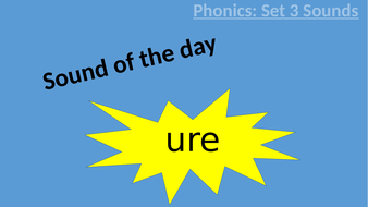 Phonics Powerpoint & Worksheet - ure sound | Teaching Resources