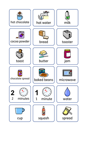Cooking Visual Timetable | Teaching Resources
