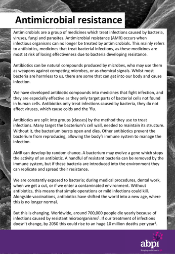 Extended project qualification - Antimicrobal resistance resource pack ...