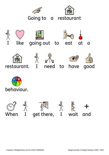 restaurant social story | Teaching Resources