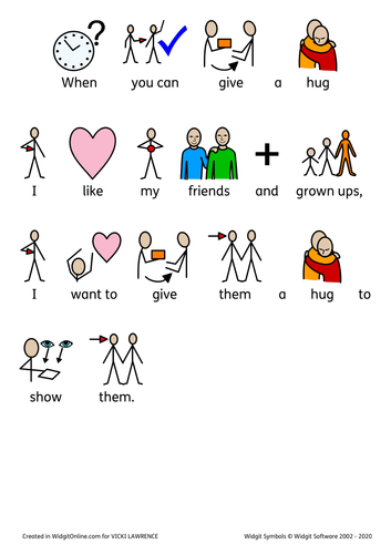 When you can give a hug social story | Teaching Resources