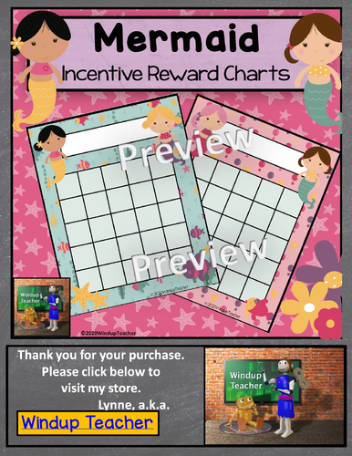 Mermaid Sticker Charts | Teaching Resources