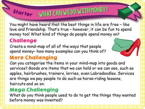 Money PSHE - Introduction | Teaching Resources