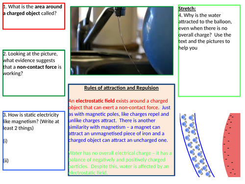 BEST Electric Circuits Lesson 8 - Static Electricity | Teaching Resources
