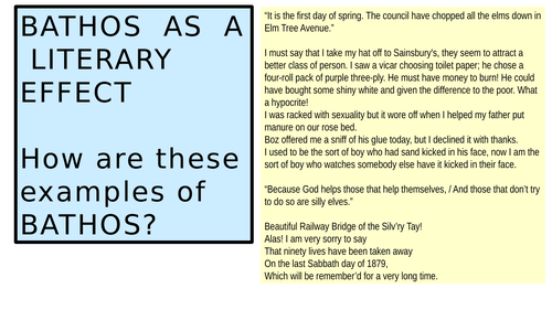 What is BATHOS? | Teaching Resources