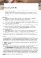 Jenkins, 'Effects' | Teaching Resources