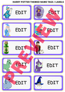 Harry Potter Themed Name Tags | Teaching Resources