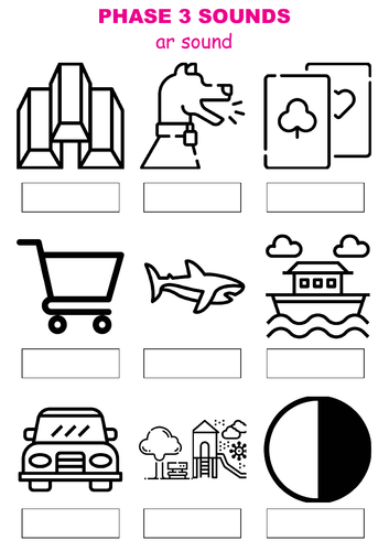 Phase 3 ar grapheme worksheet | Teaching Resources