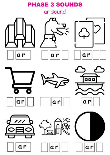 Phase 3 ar grapheme worksheet | Teaching Resources