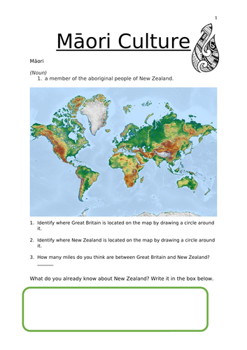 Maori Culture - Topic Booklet - Literacy/Art/Geography/Science ...