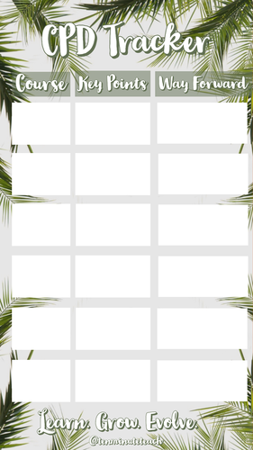 CPD Tracker Fern | Teaching Resources
