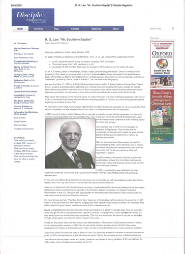 R. G. Lee (1886-1978) Baptist Preacher | Teaching Resources